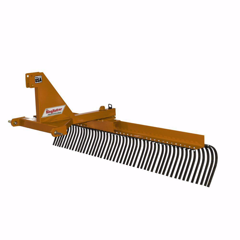 King Kutter. 8 FOOT LANDSCAPE RAKE-48 TINES PROFESSIONAL